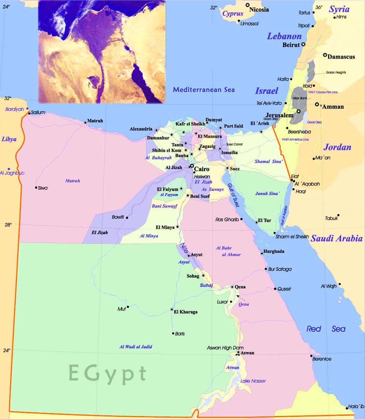 large size political map of egypt – Travel Around The World – Vacation ... large size political map of egypt – Travel Around The World – Vacation ...