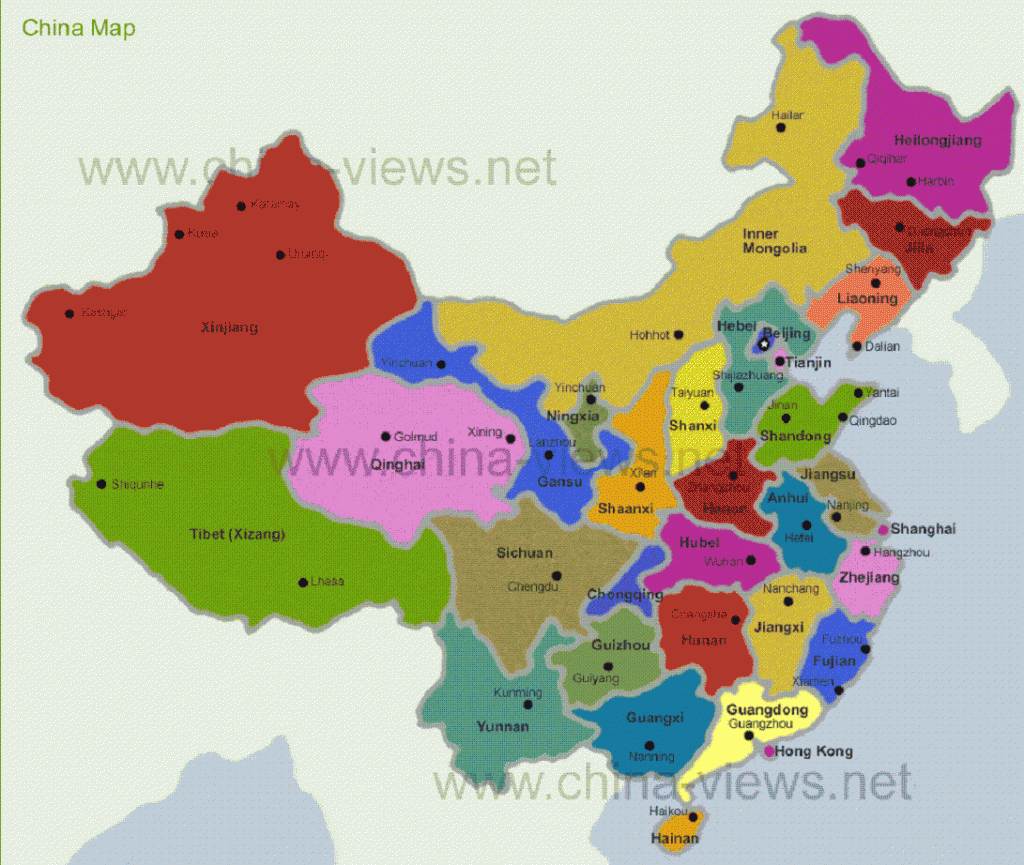 Large size political China Map – Travel Around The World – Vacation Reviews