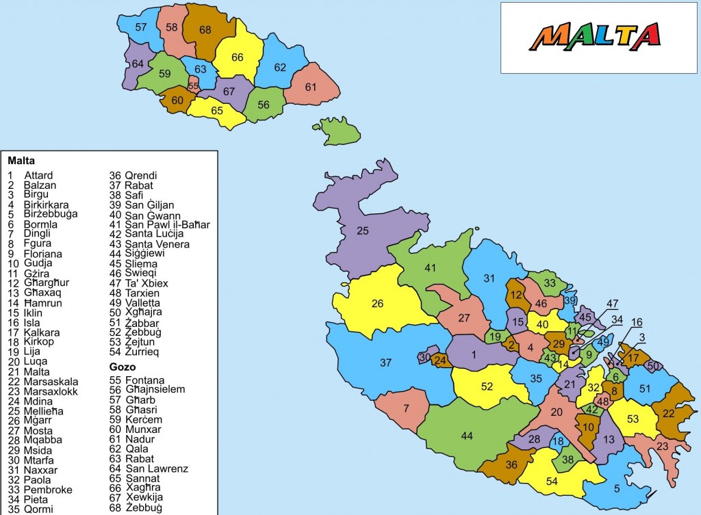 Large, Detailed Flag and Map of Malta – Travel Around The World ...
